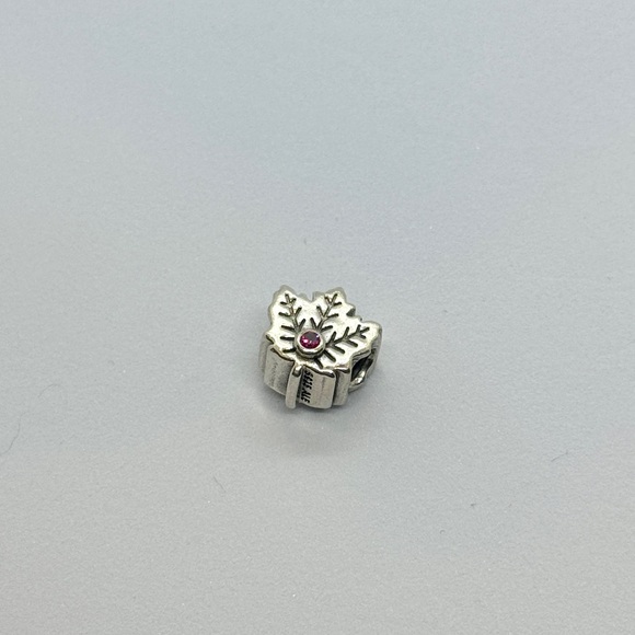 Pandora | Jewelry | Authentic Pandora Silver Maple Leaf Ruby Charm ...